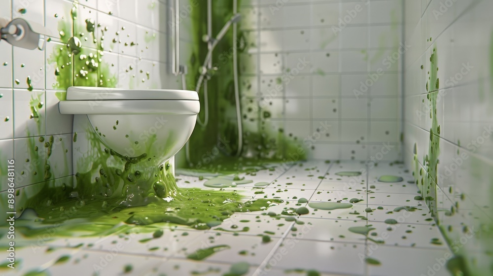 Bacterial hotspots in bathroom corners, [germs, bathroom], [showing ...