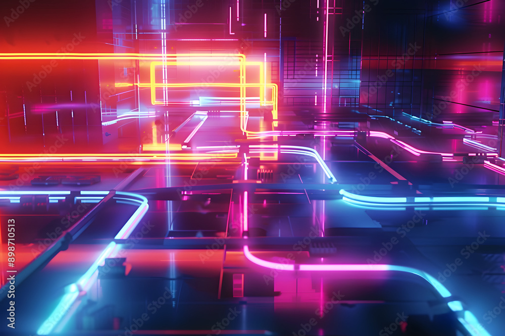 Background with interlaced digital glitch and distortion effect. Retro ...