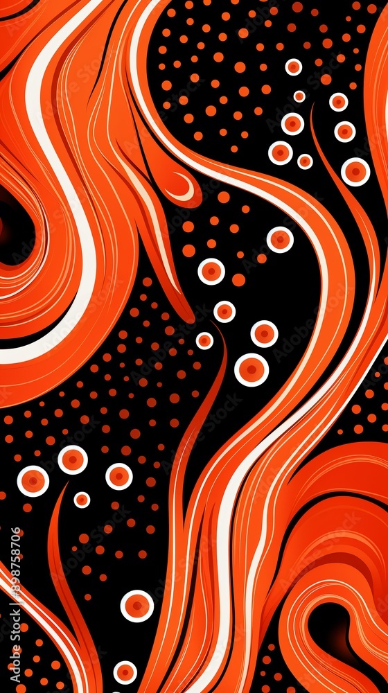 Aboriginal art digital. Bright color stylized design, australian ...