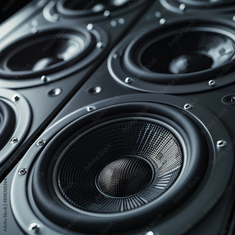 Ultra-sharp photo depicting the generic design of loudspeakers suitable ...