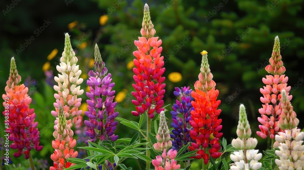 Genus Lupinus in the Fabaceae Annuals Perennials Shrubs Stock Photo ...