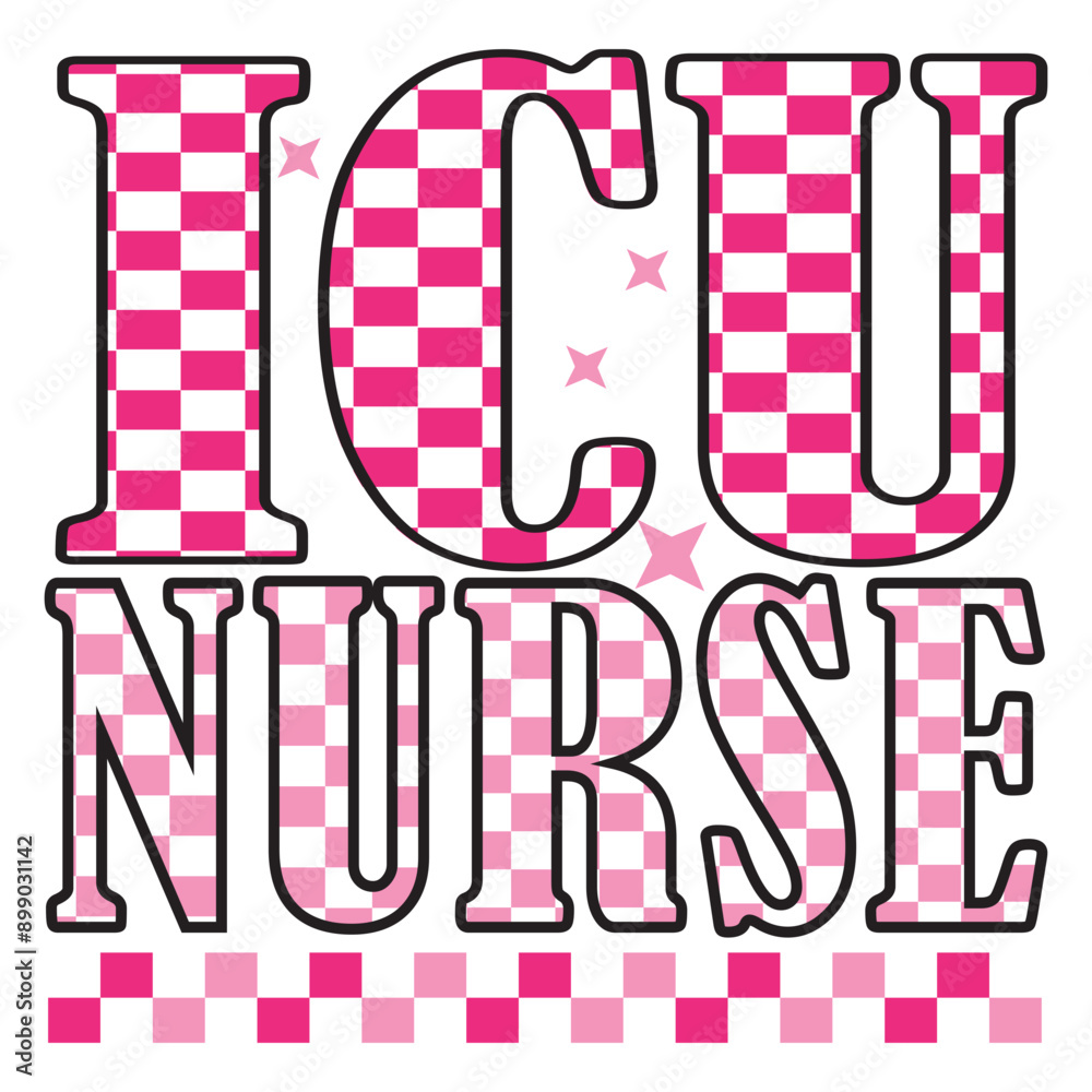 ICU nurse svg png, Race checkered, dalmatian dots, doodle bright, half ...