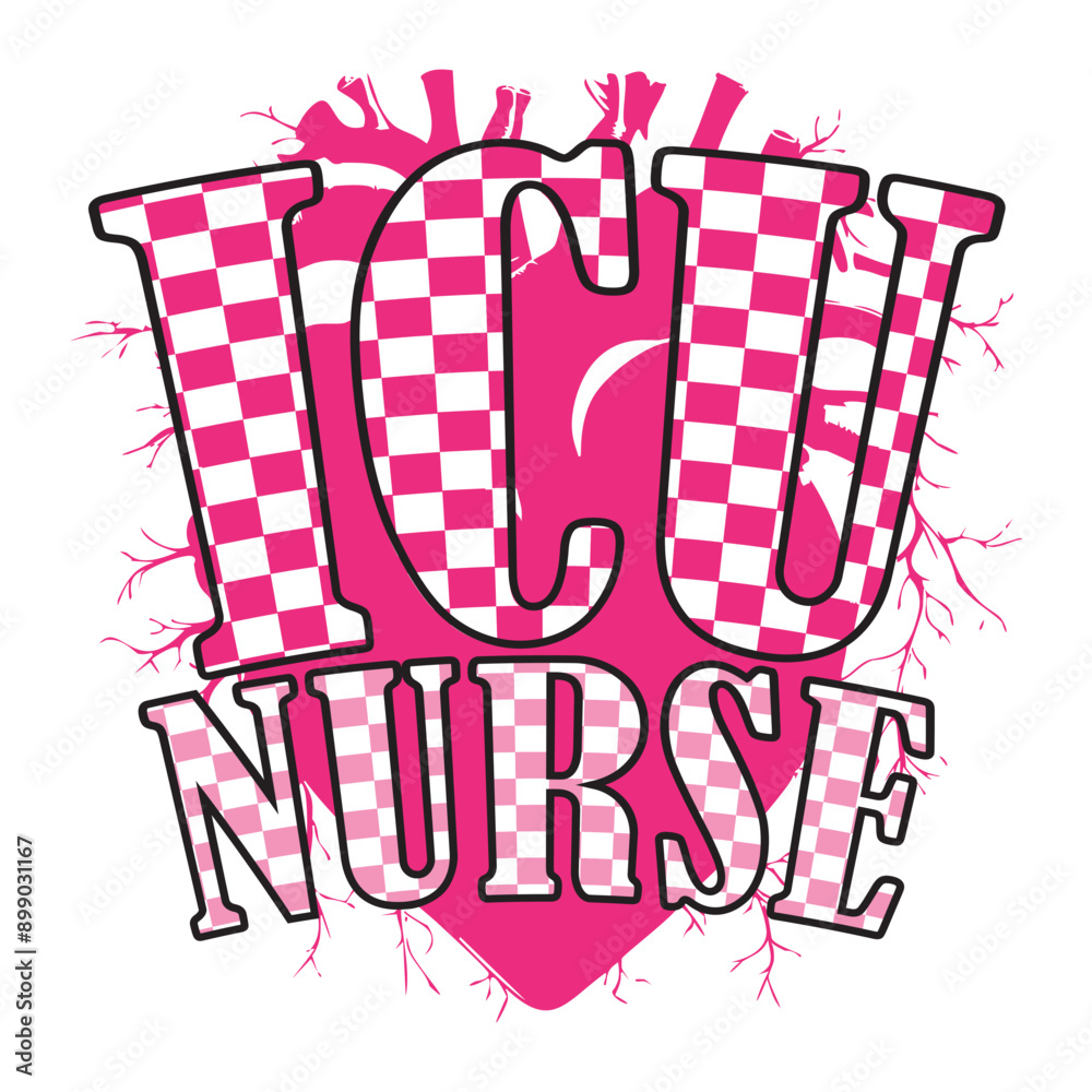 ICU nurse svg png, Race checkered, dalmatian dots, doodle bright, half ...