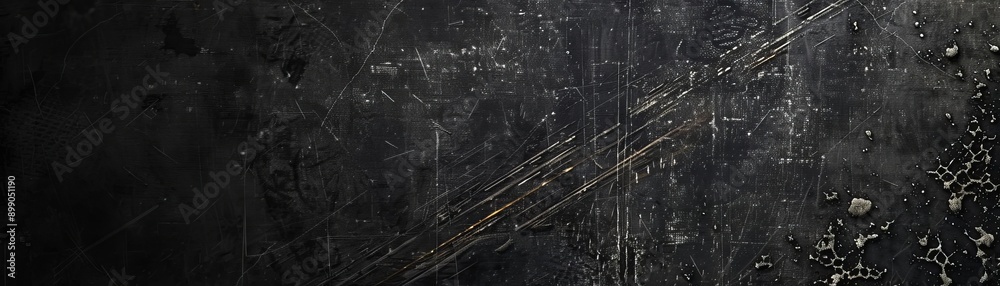 Distressed black background with scratches and splatters, giving a worn ...