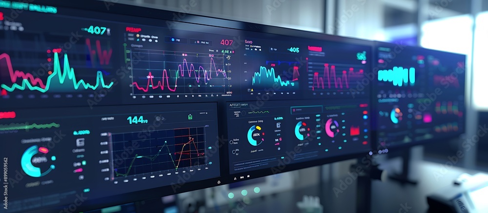 A detailed view of a digital patient safety dashboard in a hospital ...