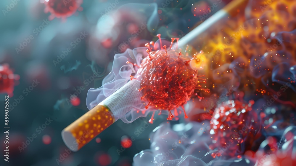 Visual representation of E-cigarettes causing respiratory problems ...