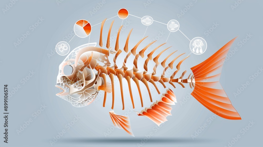 Illustration of a fishbone diagram main issue at the head, with cause ...