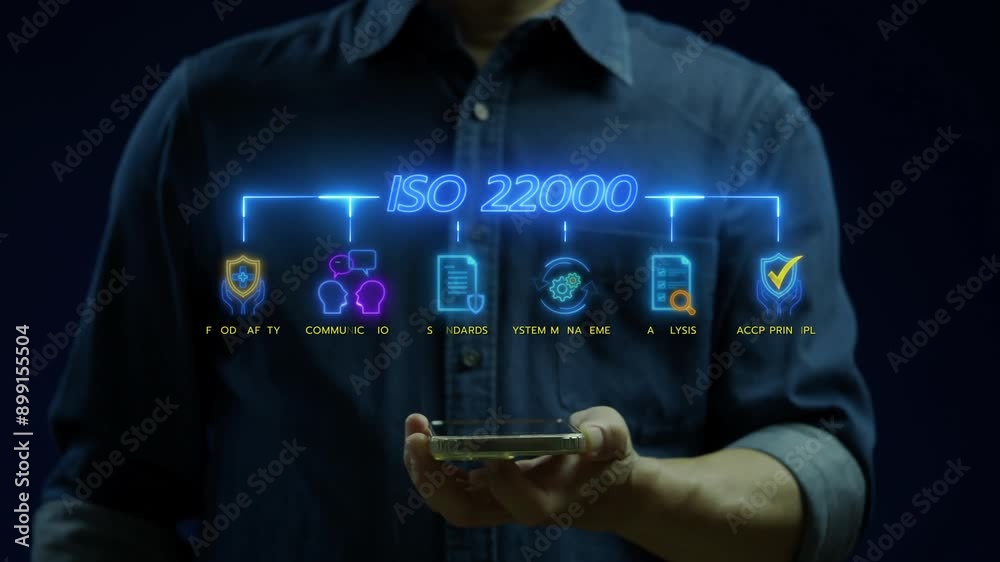 ISO 22000. International Organization for Standardization sign and ...