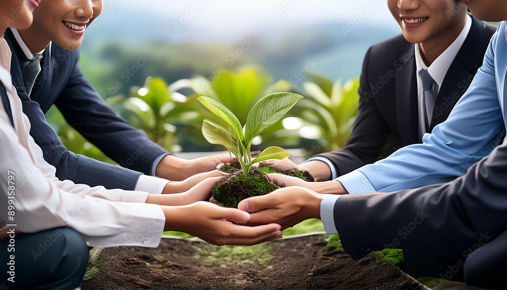 The unity between business people and the community is visible when ...