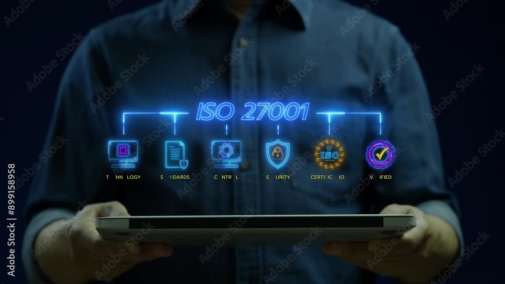 ISO 27001. International Organization for Standardization sign and ...