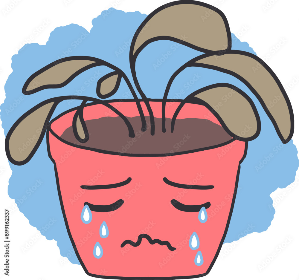 Weeping Willow Wilted Plant with Sad Pot. deal for environmental ...