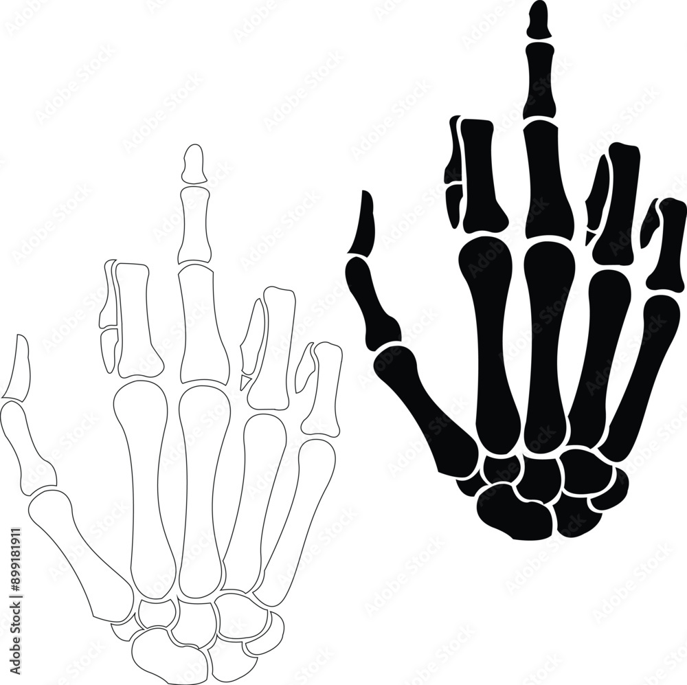 Skeleton Middle Finger, skeleton Hand, Skeleton EPS, Skull Skeleton ...