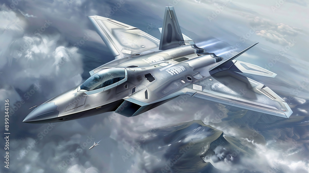 modern military fighter jet airplane flying surrounded by fire and ...