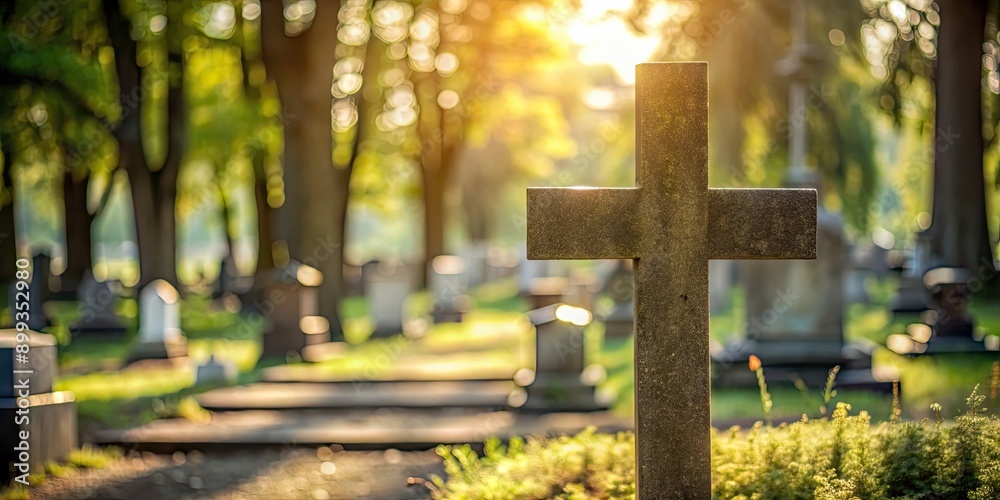 Cross in the graveyard , religion, faith, cemetery, tombstone ...