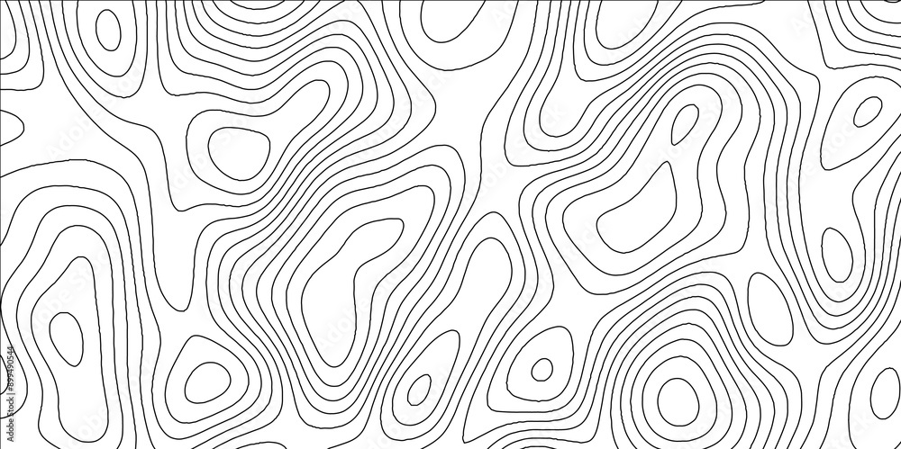 Lines Topographic contour lines vector map seamless pattern. Geographic ...