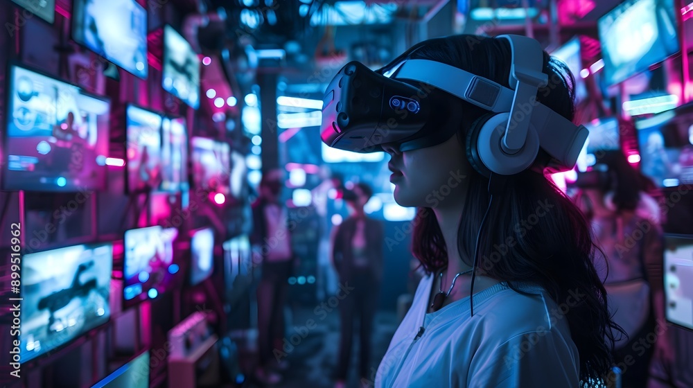 Fully Immersive Virtual Reality Gaming Scene in Futuristic Cyberspace ... Fully Immersive Virtual Reality Gaming Scene in Futuristic Cyberspace ...
