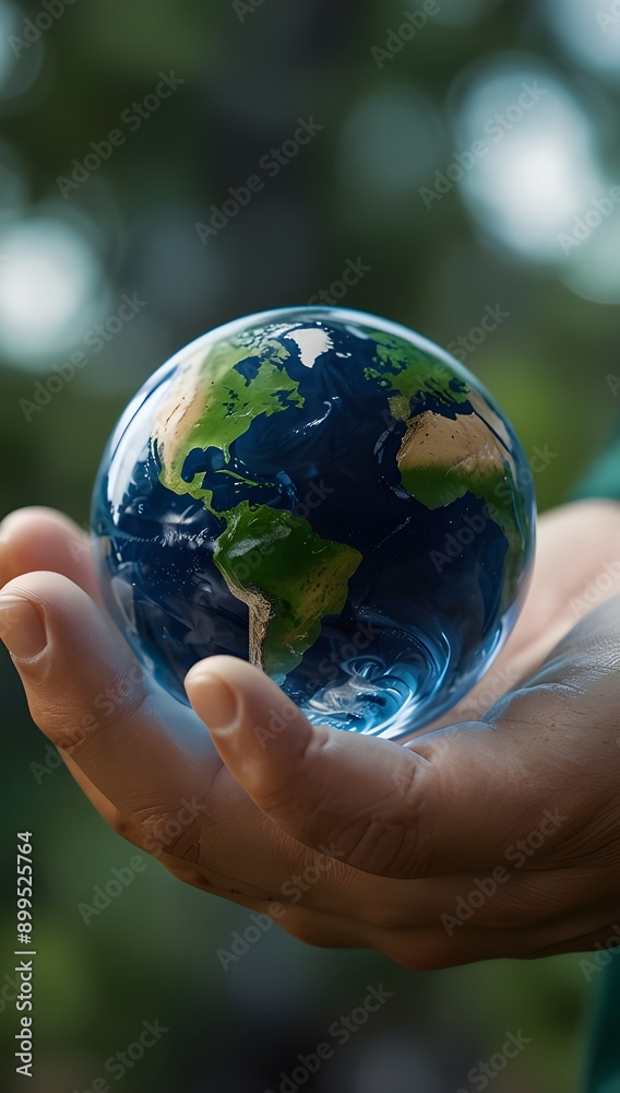 ภาพประกอบสต็อก hand holding earth world photography day Hand holding ...