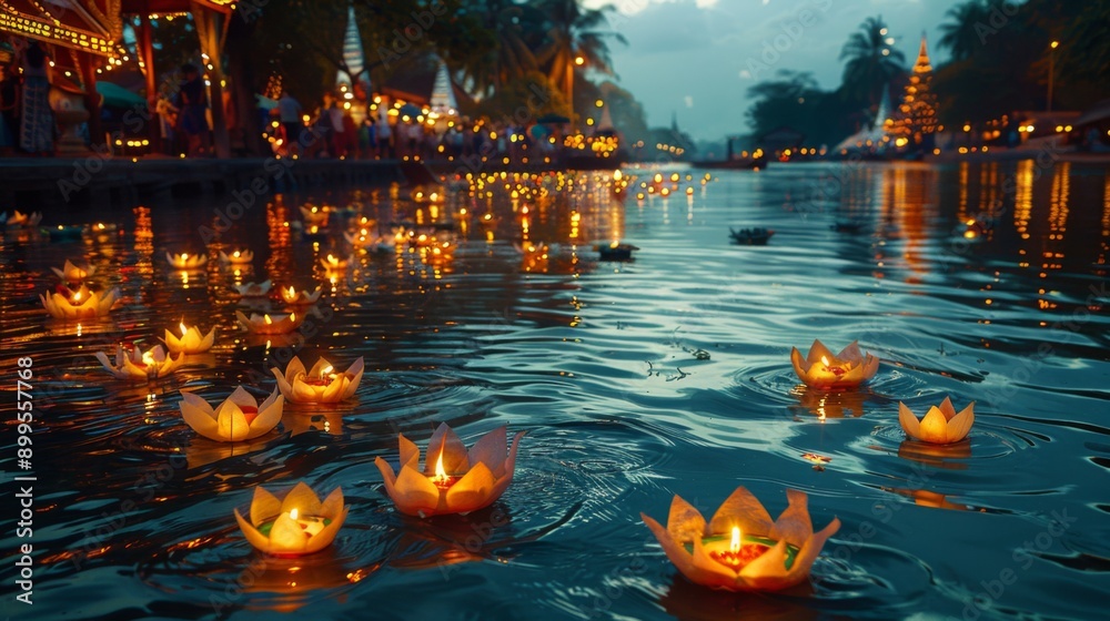 Ganges Aarti Festival . Diya Offering: Devotees offer diyas, often ...