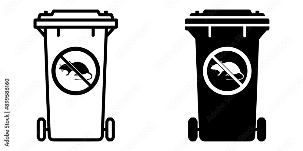 ofvs648 OutlineFilledVectorSign ofvs - trash can vector icon . rat ...