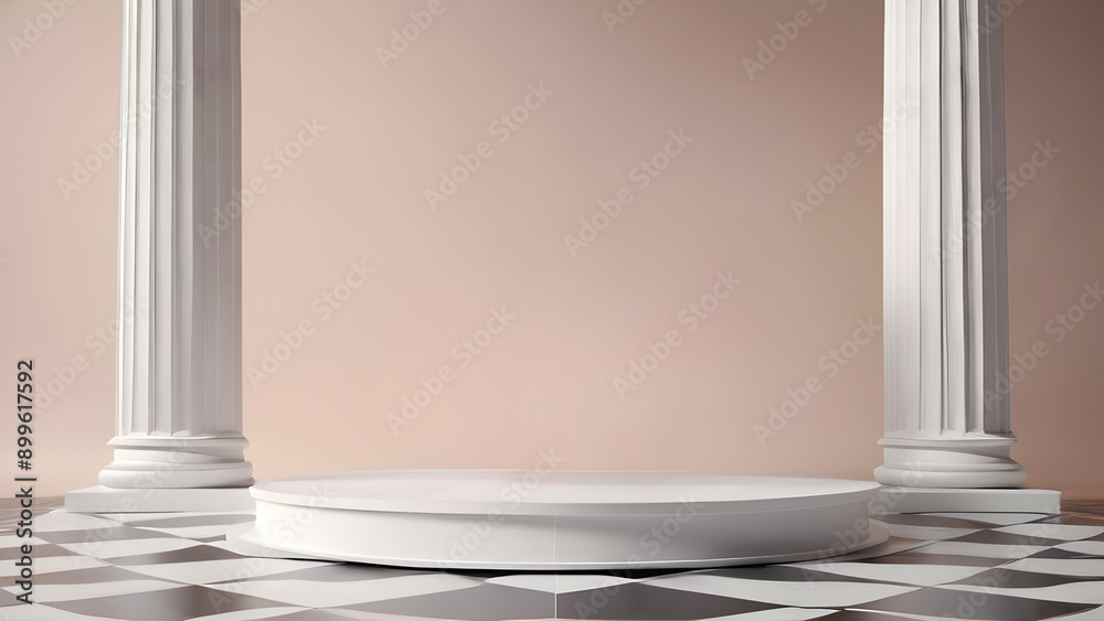 Column podium 3d roman luxury greek white ancient display product ...