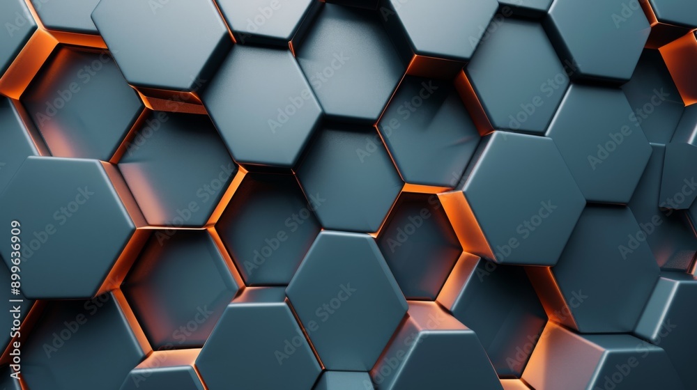 Futuristic 3D Hexagonal Beehive Pattern - Design a background with a ...