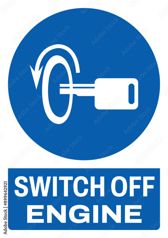 ISO mandatory safety signs v2 tex variation_switch off engine size a4 ...