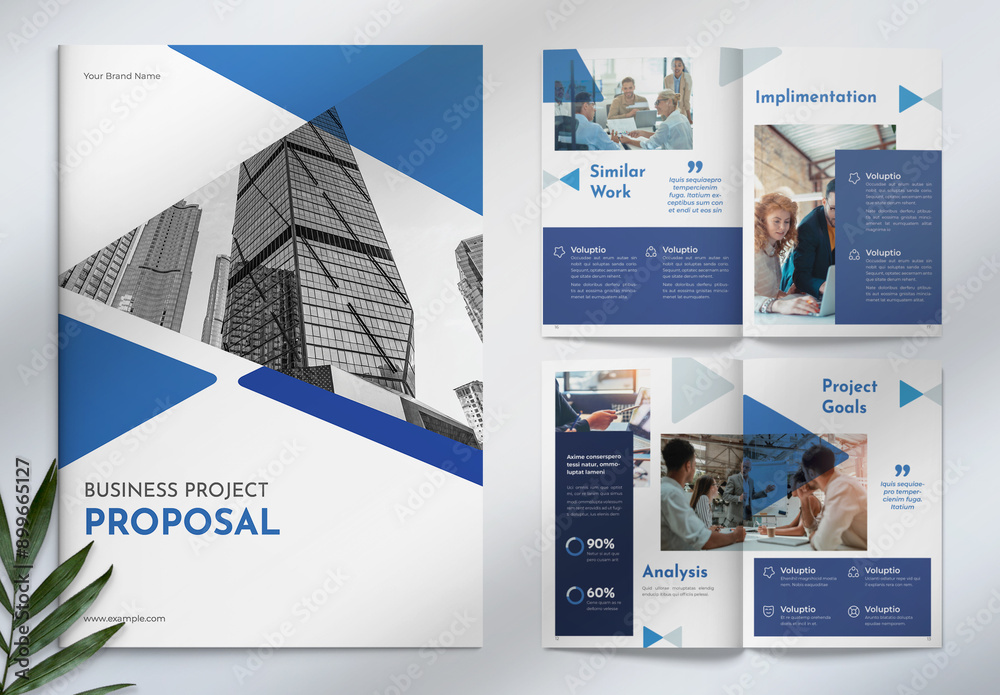 Business Project Proposal Booklet Layout Stock Template | Adobe Stock