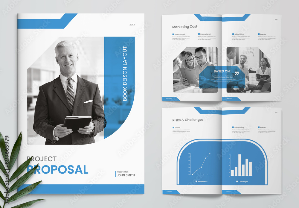 Project Proposal Book Design Layout Stock Template | Adobe Stock