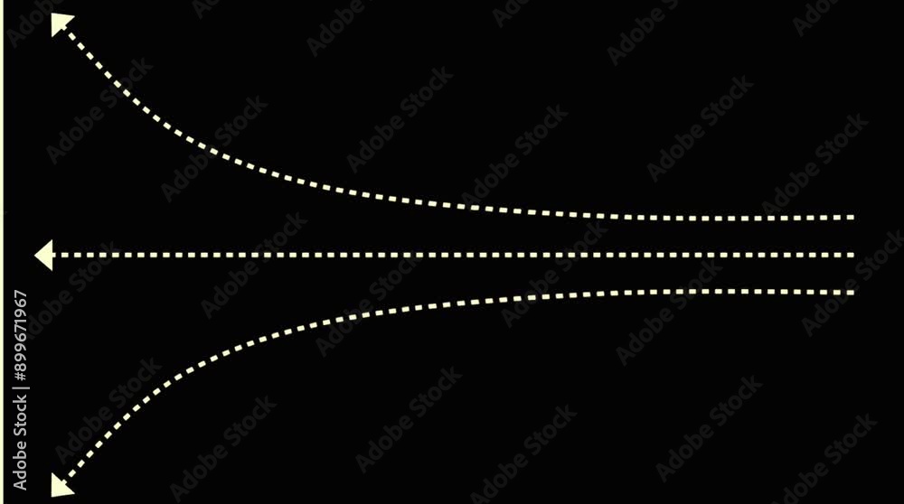 Dotted arrows animation on transparent background, Set of animated ...