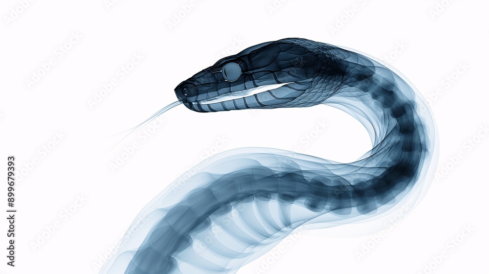 Serpentine Skeleton: An X-ray reveals the intricate skeletal structure ...