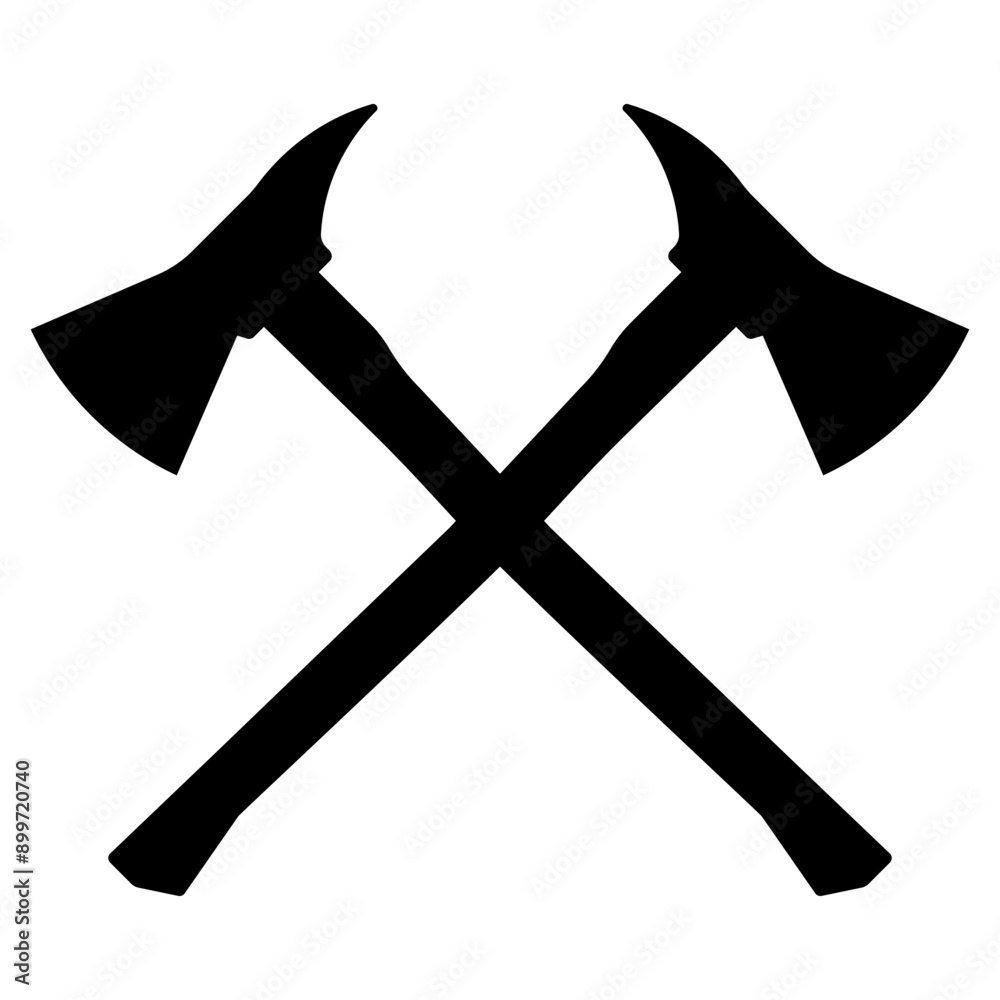 Poster Fire Axe Sign Symbol. Firefighter Axe. Vector Illustration ...
