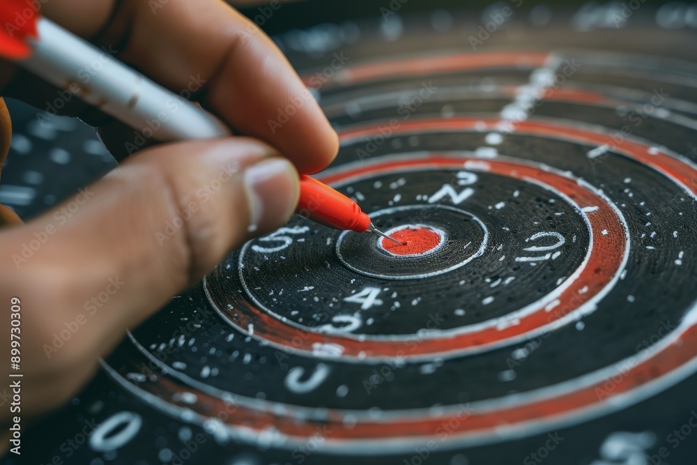 Person setting SMART goals for strategic execution, illustrating goal ...