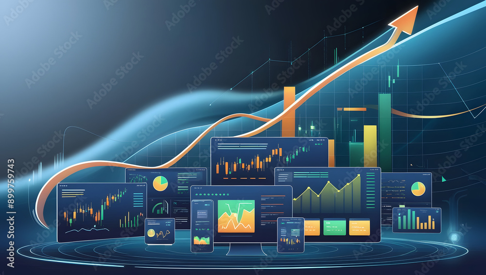 Business finance digital professional key performance indicator KPI ...