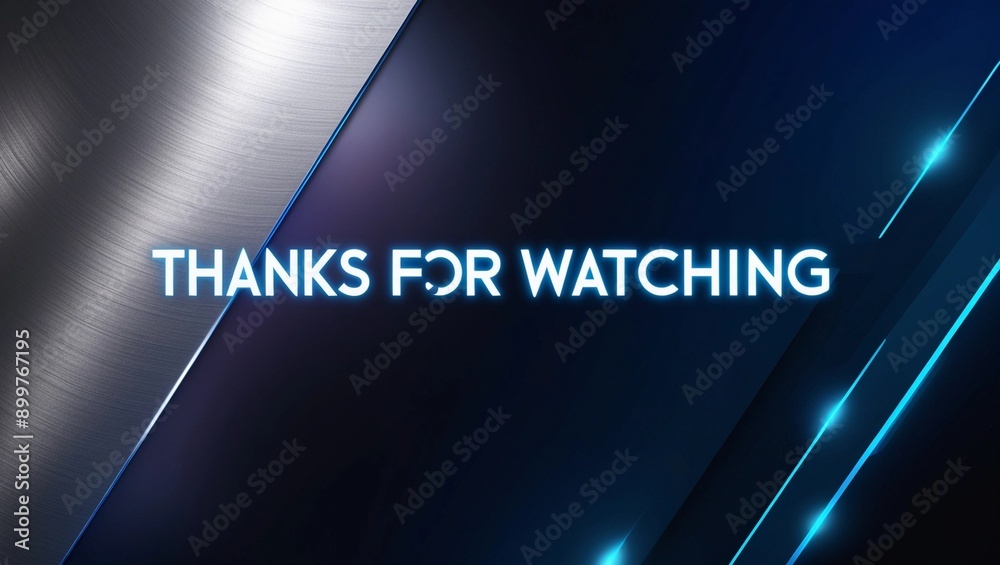 THANKS FOR WATCHING text on a futuristic wallpaper background Stock ...