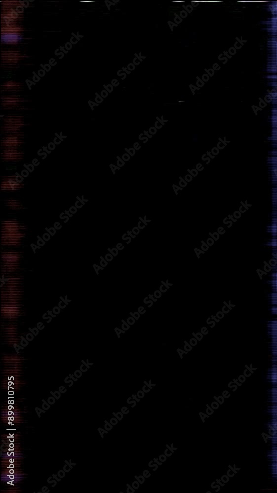 VHS glitch lines on the sides of the vertical screen, VHS look overlay ...
