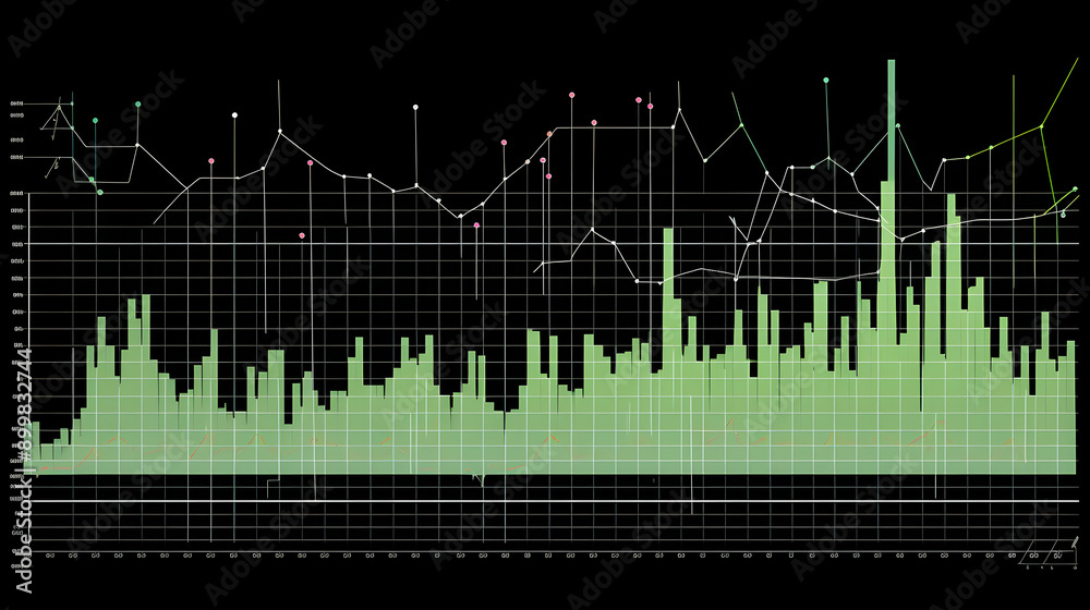 Detailed Representation of a Continuous EKG Heart Rhythm Trace Stock ...