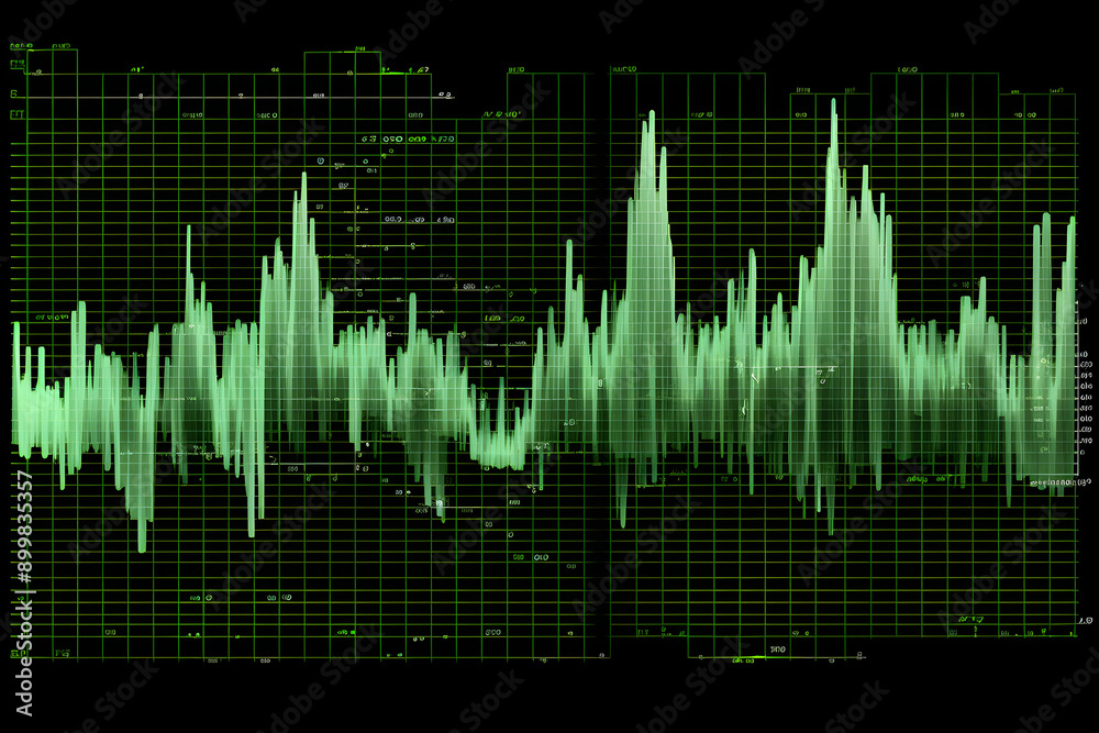 Detailed Representation of a Continuous EKG Heart Rhythm Trace Stock ...