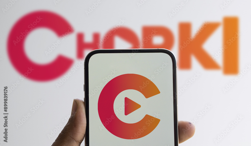 Dhaka, Baangladesh- 27 July 2024: Chorki logo is displayed on ...