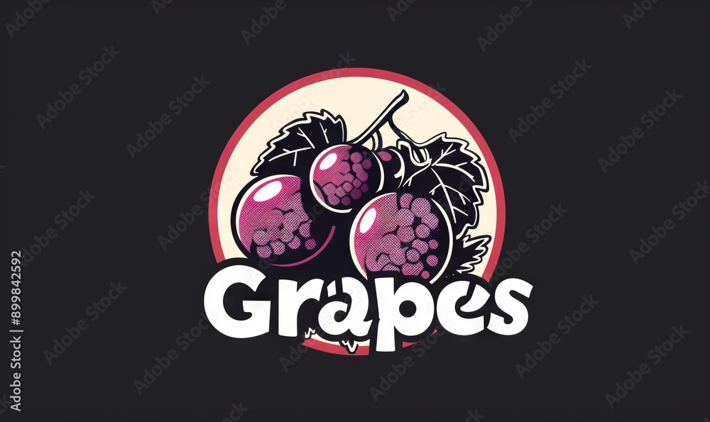 logo, consisting of abstract style shapes, text "Grapes", A simple and ...