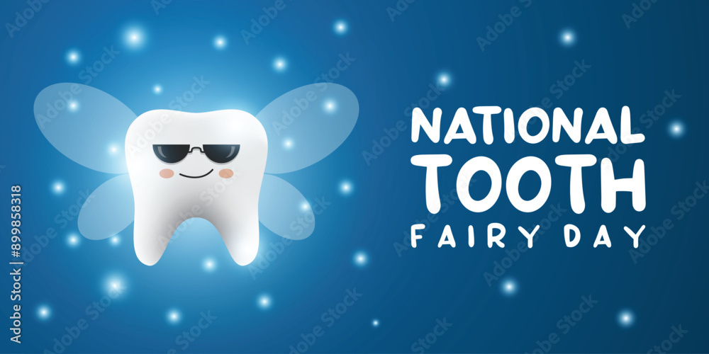National Tooth Fairy Day. Tooth, wings and more. Great for cards ...