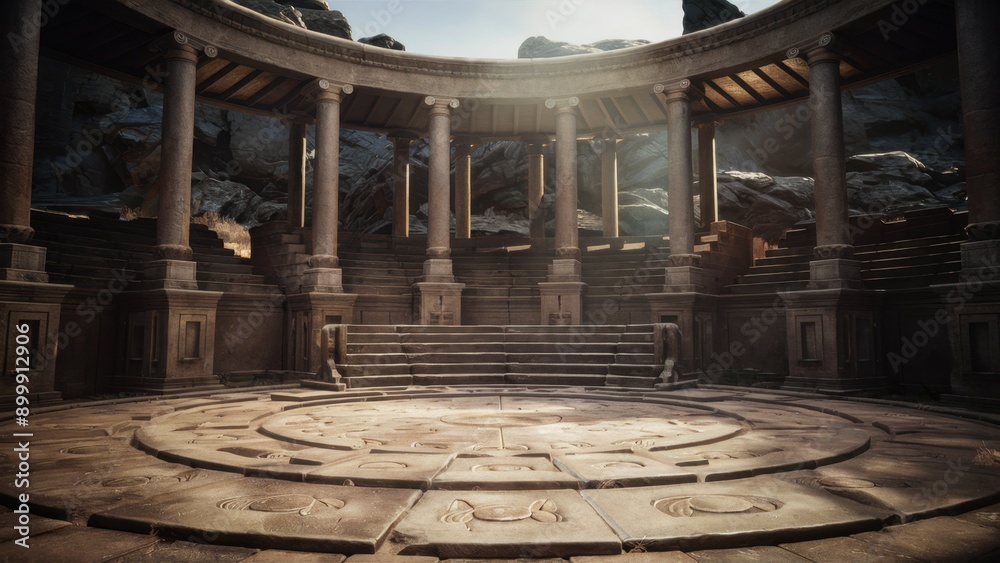 Background podium column 3d roman luxury greek white ancient display ...