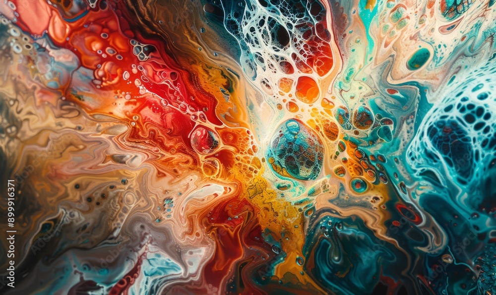 Abstract painting that evokes emotions through color and texture ...