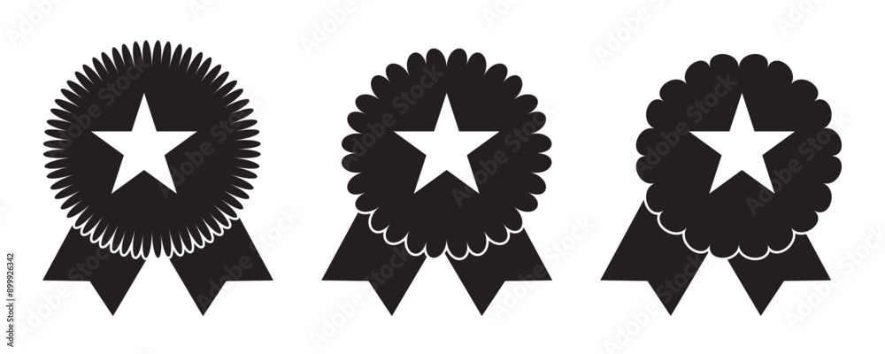 Quality certify badge icon. Qualification certificate medal. Quality ...