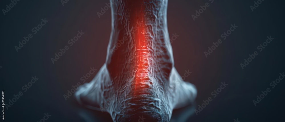 Calf Pain Red Highlight on Pain The image depicts calf pain with a red ...