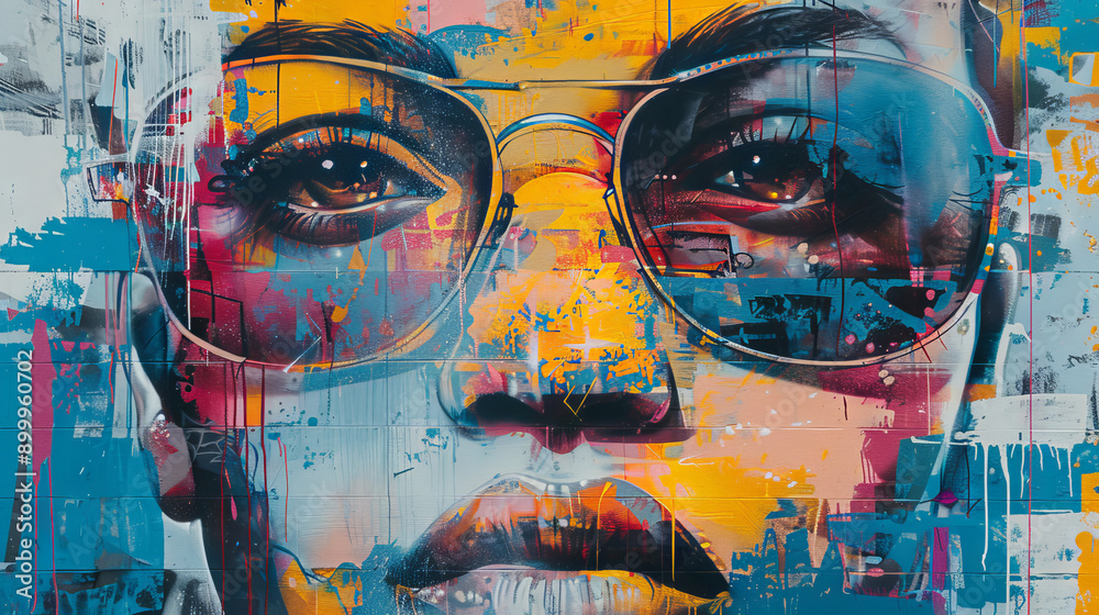Show the evolution of street art over time, with layers of old and new ...
