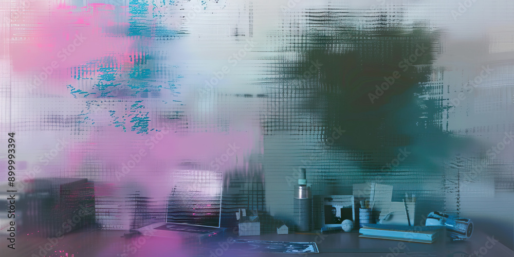 Veteran's Home Office: A personal desk with mementos and photos from ...