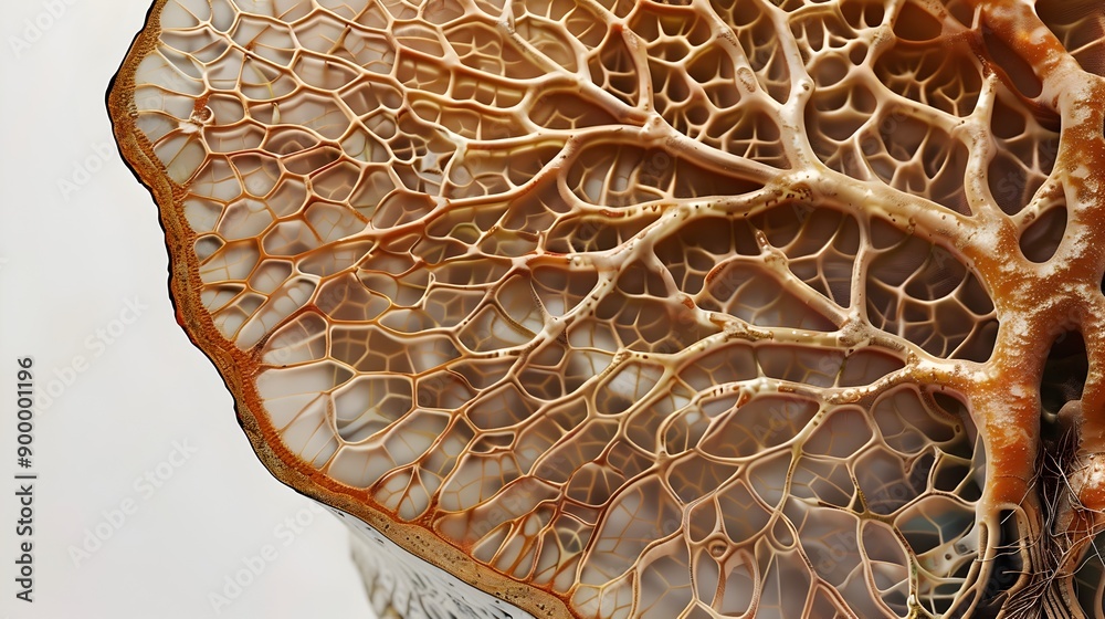 Detailed Cross Section of a Plant Root Showcasing Vascular System and ...