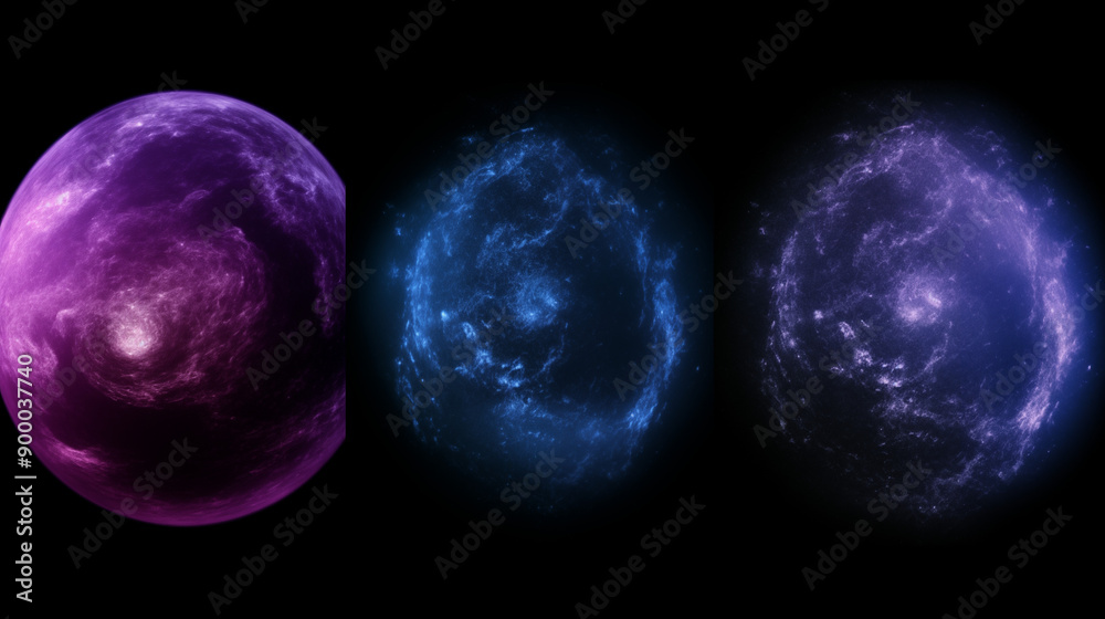 Gradient from deep purple to blue, to black, depicting the profound ...