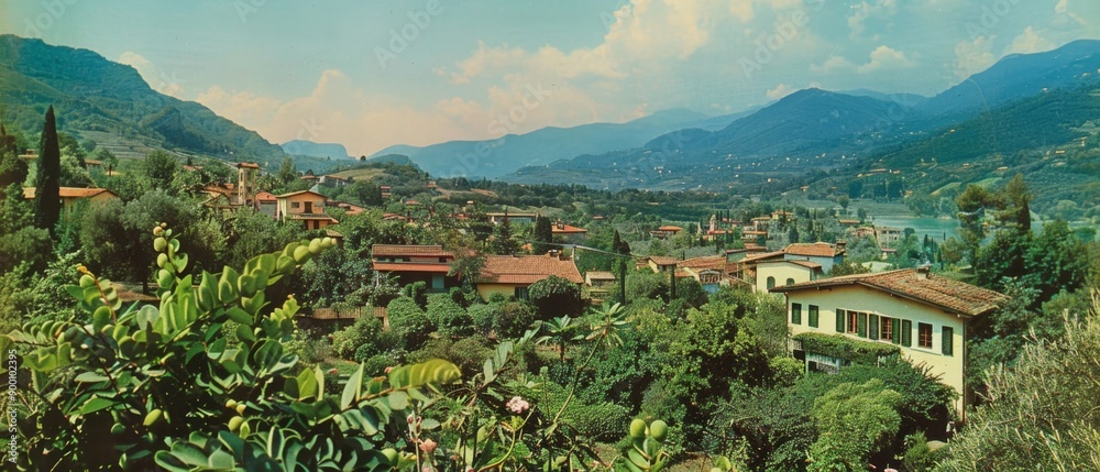 Vintage Italian Landscape Postcard: Sunny 1970s Atmosphere, Classic ...