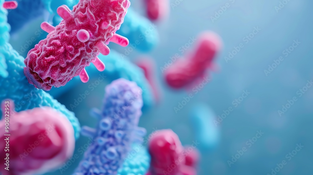 Bacteria thriving on bathroom surfaces, germs, bathroom, depicting ...